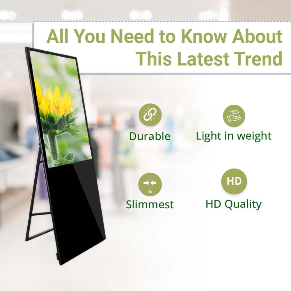 Digital A Shape Signage - AV lyf